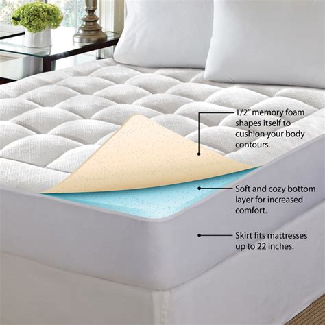 Pure Rest Washable Memory Foam Mattress Pad King Clearance Tech
