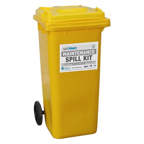 Wheelie Bin Heavy Duty Maintenance Spill Kit Wheelie Bin With 360l