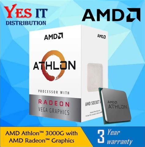 AMD Athlon 3000G Come With Cooler Master Fan Desktop Processor With Radeon Vega 3 Graphics 3