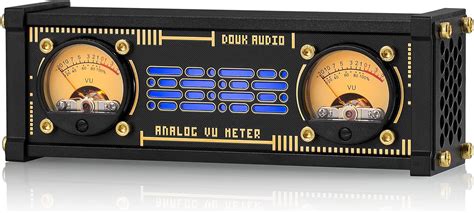 Douk Audio Retro Dual Analog Vu Meter Rgb Sound Level Indicator Db Panel Display