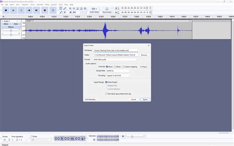 Export Aup3 Files To Mp3 Or Wav Windows Audacity Forum