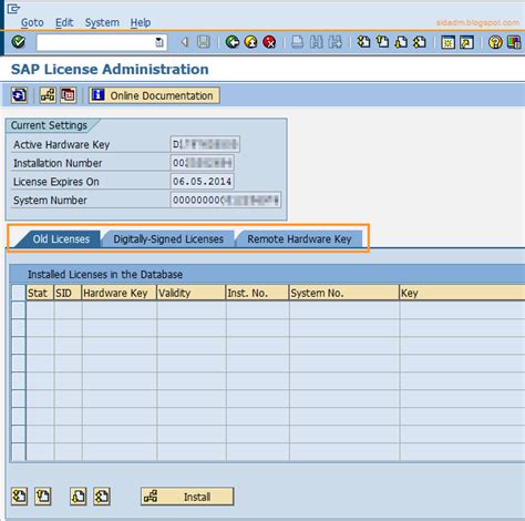 Sidadm Установка лицензии старого образца в новые Sap системы