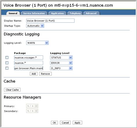 Configuring The Voice Browser Service