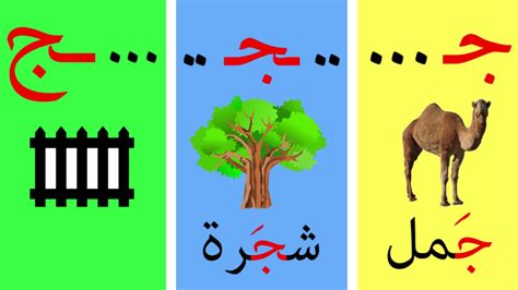 تعليم حرف الجيم وحركاته حروف الهجاء العربية Youtube