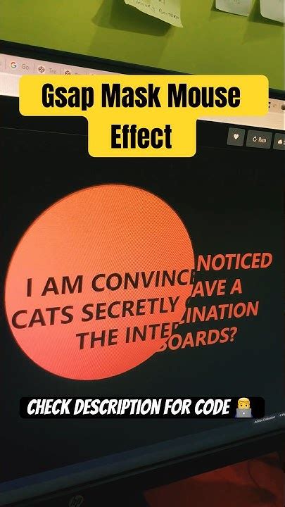 Gsap Mask Mouse Effect Gsap Tutorials Hover Shorts Youtube