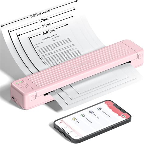 ASprink A Mobile Printer On The Go P Bluetooth Small For US Letter A B A Small And