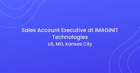 Sales Account Executive At Imaginit Technologies R Techsalesjobs