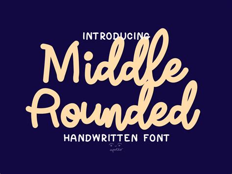 Middle Rounded Script Font By Apollono64 On Dribbble