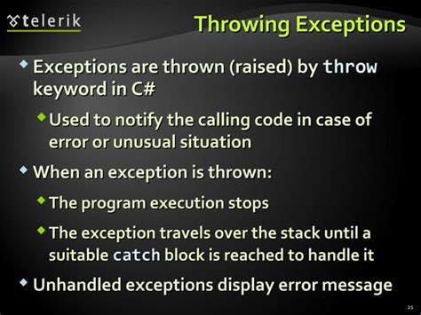 c exceptions handling