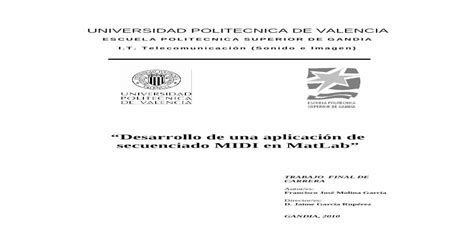 Pdf “desarrollo De Una Aplicación De Secuenciado Midi En Matlab