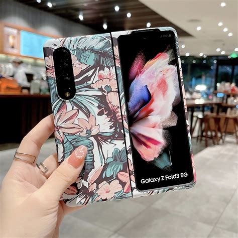 Z Fod Case For Samsung Galaxy Z Fold Z Flip Retro Floral Small Flower Hard Pc