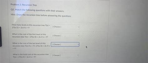 Solved Q Match The Following Questions With Their Answers Chegg