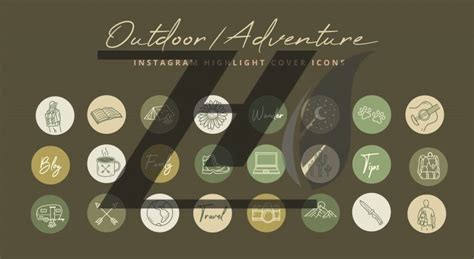 دانلود وکتور کاور هایلایت استوری اینستاگرام طبیعت گردی دانلود رایگان فایل لایه باز، Psd، وکتور