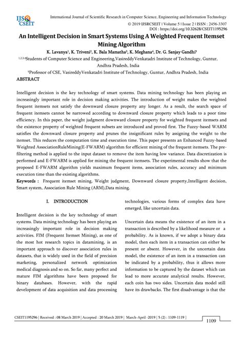 Pdf An Intelligent Decision In Smart Systems Using A Weighted