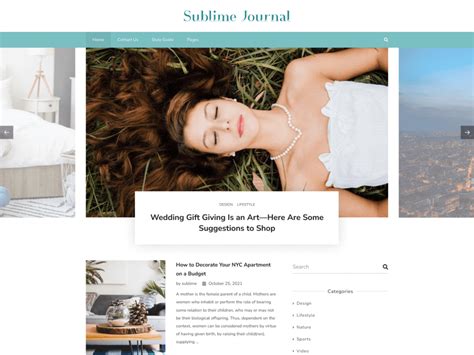 sublime journal wordpress theme