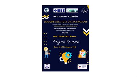 Ieee Yesist12 2022 Project Contest Prelims Jansons Institute Of Technology