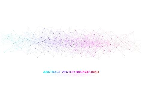 Premium Vector Abstract Plexus Background With Connected Lines And Dots Wave Flow Plexus