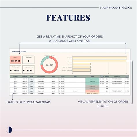 Order Tracker Google Sheets Order Form Order Management Order System For Etsy Seller Business