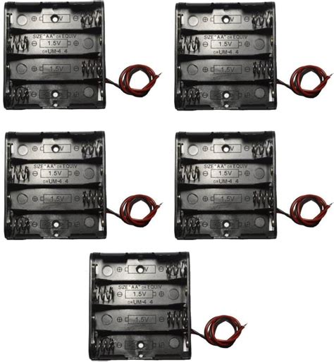Epictac 18650 Battery Holder Black 4xaa Battery Holder With Black Red