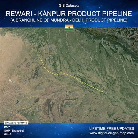 GIS Datasets Of Rewari Kanpur Product Pipeline Pipeline Route Pump Station Intermediate
