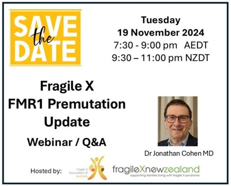 Webinar Fragile X Fmr1 Gene Premutation Update Fragile X