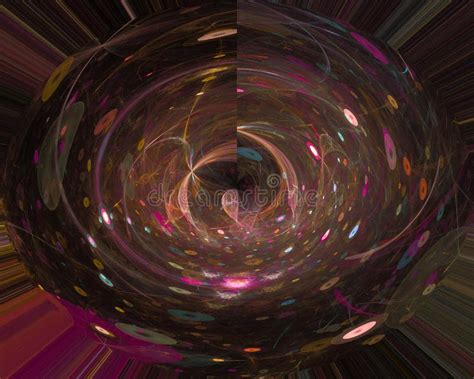 Abstract Digital Fractal Vibrant Dynamic Curve Effect Decorative