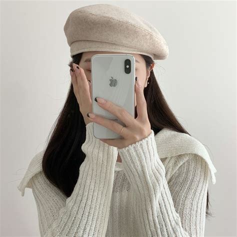 블루씨티 심플 모직 데일리 가을 겨울 베레모 모자 3color 위시버킷