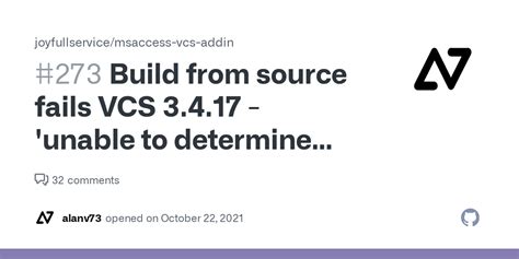 Build From Source Fails Vcs 3417 Unable To Determine Database File