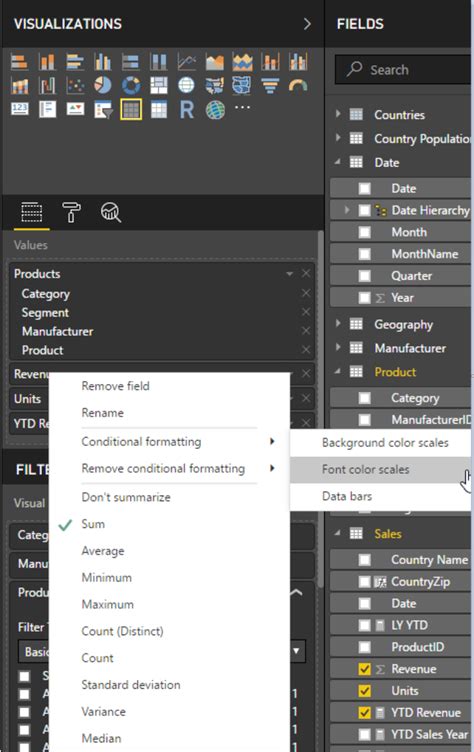 How To Do Conditional Formatting In Power Bi With Rules Font Color Scales