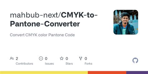 GitHub Mahbub Next CMYK To Pantone Converter Convert CMYK Color