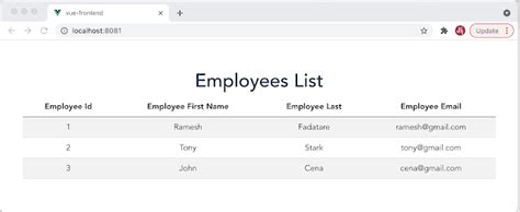 Vue JS Spring Boot REST API Tutorial