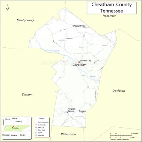 Map Of Cheatham County Tennessee