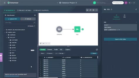 when to use sql when to use no code datameer