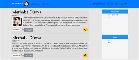 Github Onurvergenkblog Kişisel Blog Teması