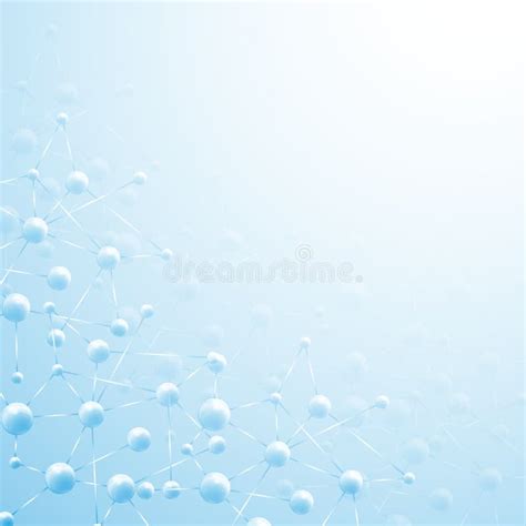 Blue Abstract Background Molecule Structure Stock Vector