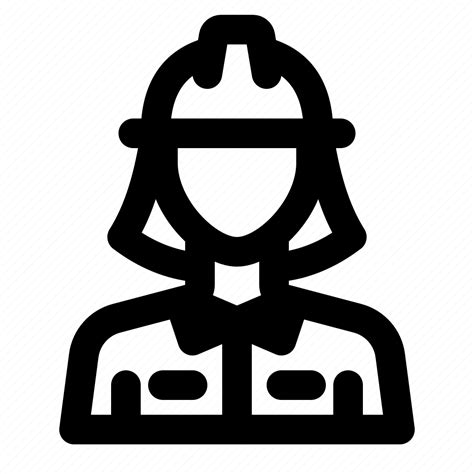 Worker Construction Service Engineer Woman Icon Download On Iconfinder