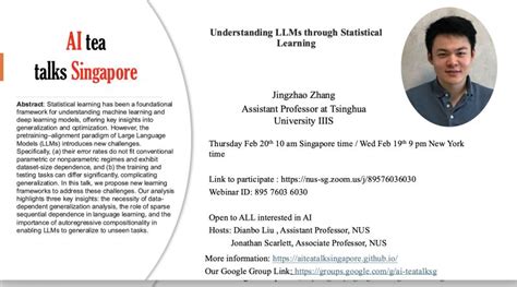ai llms machinelearning statisticallearning cogai4sci nus arash