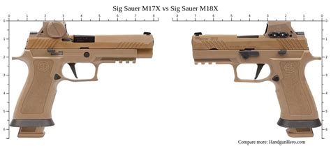 Sig Sauer M X Vs Sig Sauer M X Size Comparison Handgun Hero