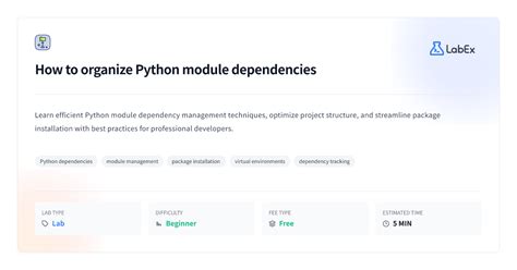 how to organize python module dependencies labex