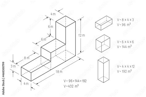 Find The Volume Of Composite Solids D Shape Example With Dimensions Volume In Cubic Meters