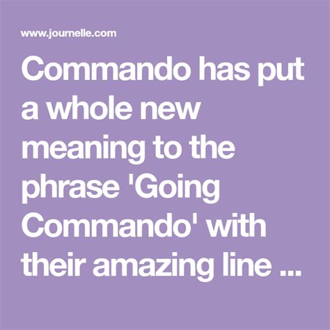 To Go Commando Meaning Going Commando Pros And Cons Ijcdf