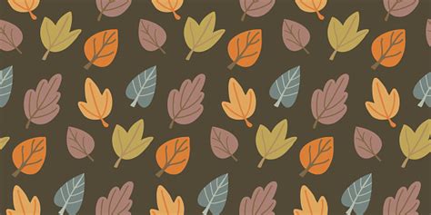 심플한 유기농 플랫 핸드 그린 스타일로 다양한 단풍이 있는 매끄러운 패턴 배경 가을 디자인 추수 감사절에 대한 귀여운 단풍 벡터 배경 계절 인쇄 직물 직물 카드 10월에