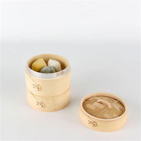 더담고 10cm 미니 대나무찜기 L 찜통 딤섬 2단 떡시루 만두통 찜요리 찜솥 위시버킷
