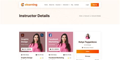 Elearning E Learning Education Lms And Online Course Website Template