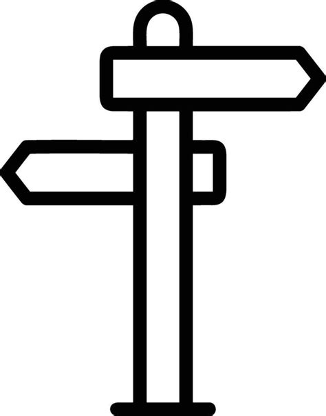 Signpost Direction Icon Symbol Vector Image Illustration Of The Arrow Information Signboard