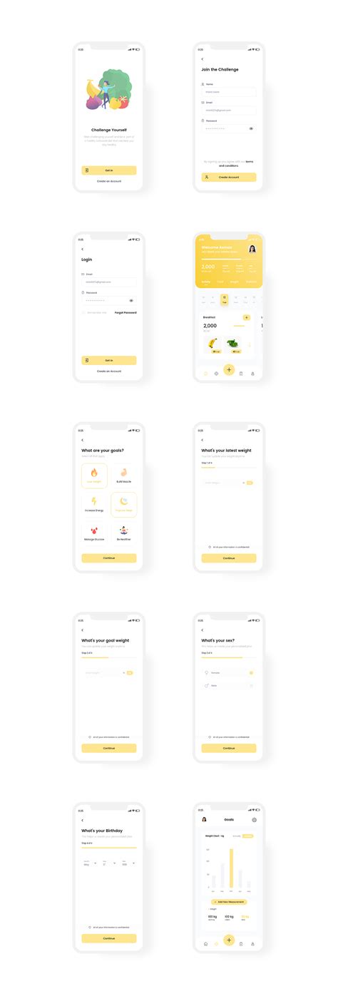 Calorie Counter App Ui Ux Free Design Resources