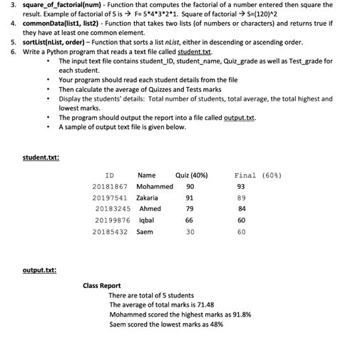 solved 3 square of factorial num function that computes