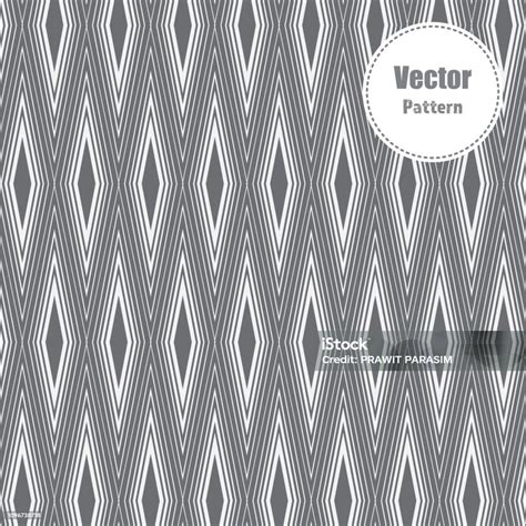 Geometric Vector Pattern Repeating Linear Diamond Shape With Oval Shape