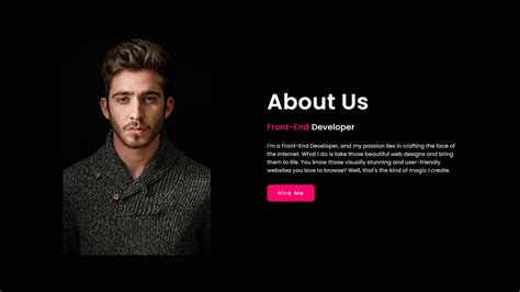 How To Create Responsive About Us Page Using Html And Css Youtube
