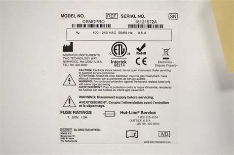 Advanced Instruments Osmopro Multi Sample Micro Osmometer Unit 2